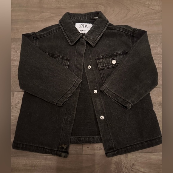 Zara | Jackets & Coats | Zara Black Overshirt | Poshmark